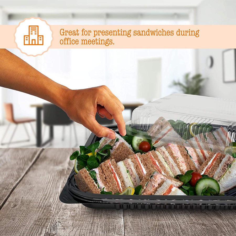 Sandwich Trays with Lids: Platter Disposable for Catering – ebake